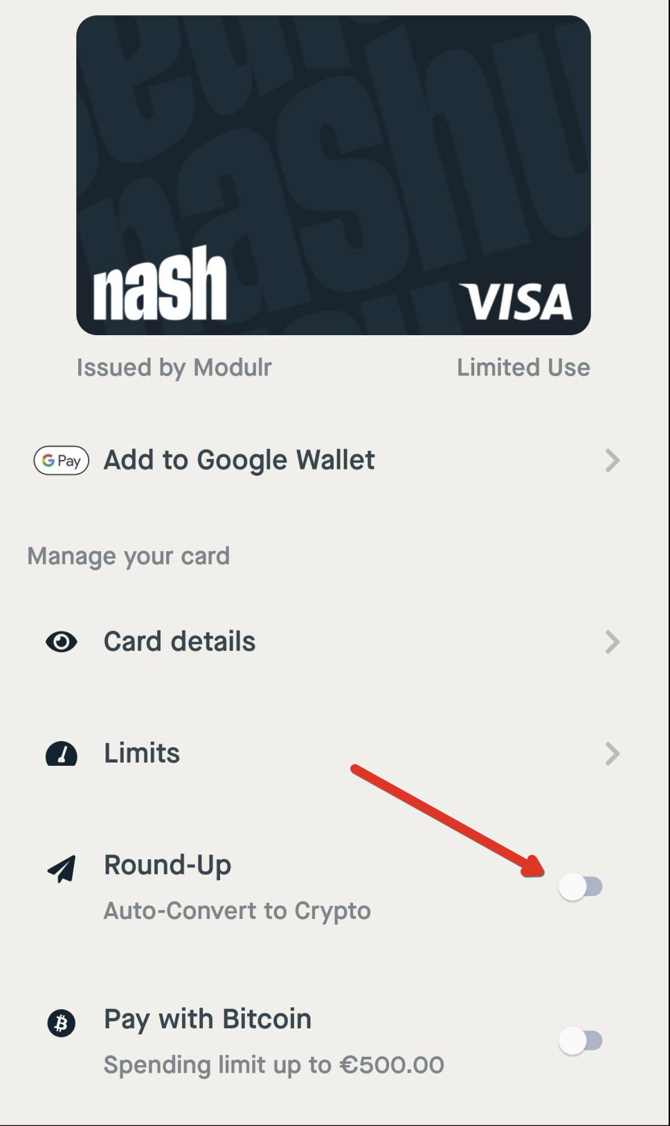 Enabling Round-Up for my debit card – Nash Support
