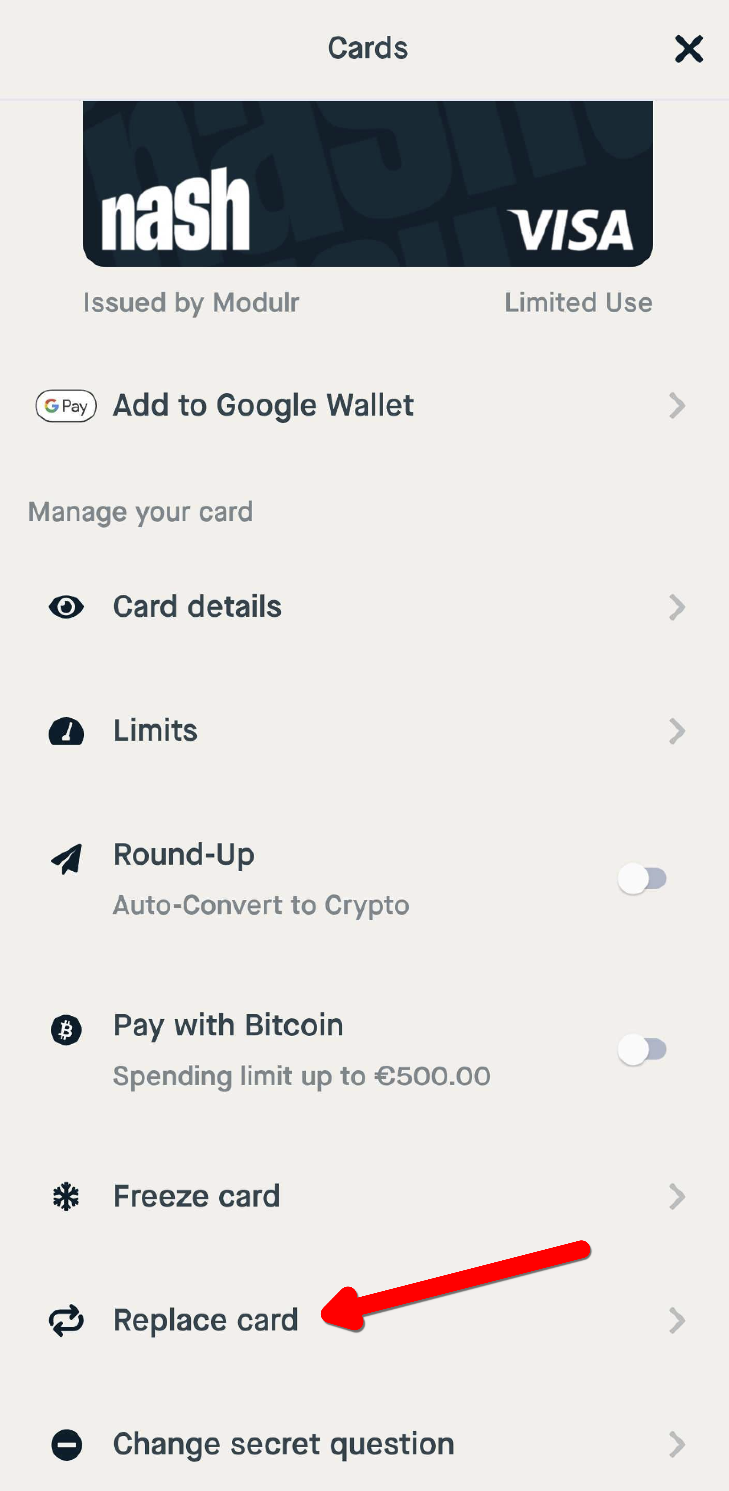 How can I replace my virtual card? – Nash Support